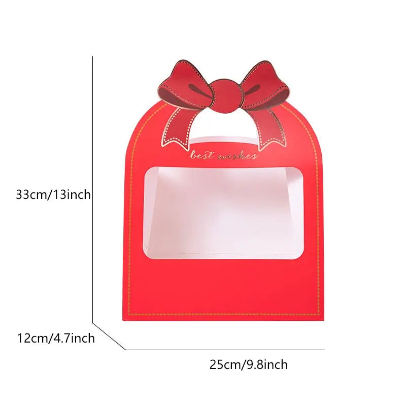 Portable Flower Box with Knot Handle Florist Rose Bouquet Packaging Bo ...